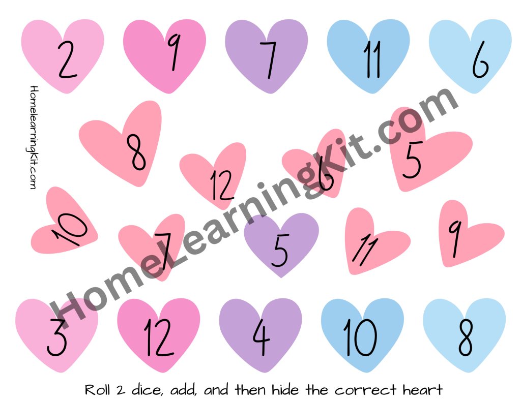 Valentine's Reading and Math Packet - Home Learning Kit
