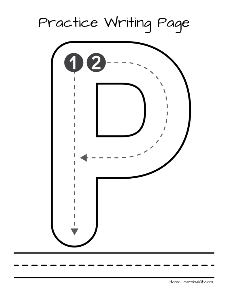 Letter of the Week - P - Coloring Pages - Home Learning Kit